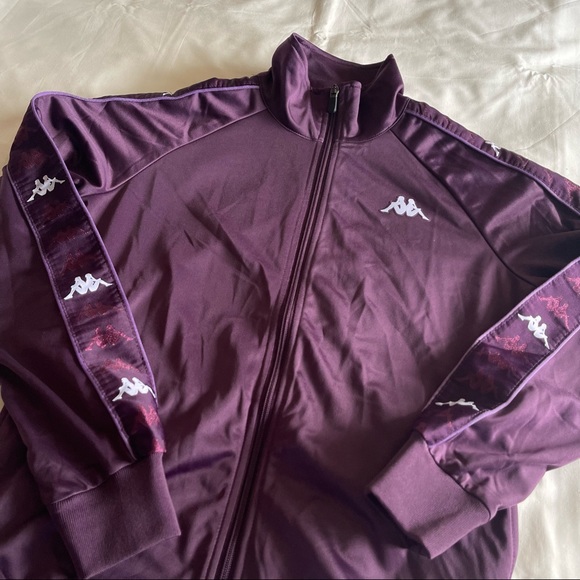 Kappa | Tops | Kappa Logo Purple Track Jacket | Poshmark